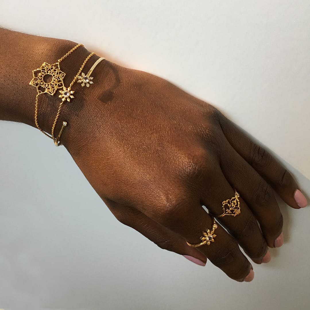 Diamond Flower Bracelet - Natalie Perry Jewellery